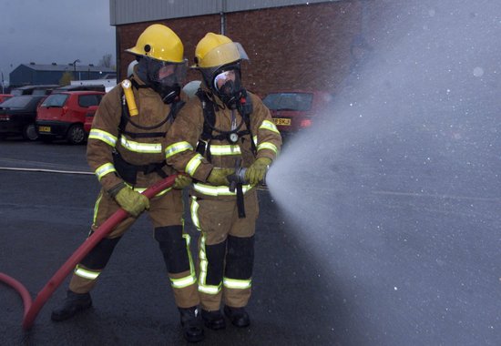 Royal Navy Practising Fire Hose Editorial Stock Photo - Stock Image ...