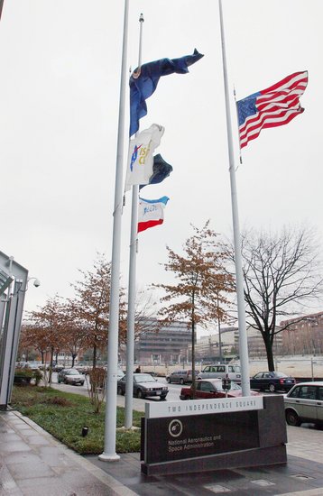 Flags Fly Half Mast Over Nasa Editorial Stock Photo - Stock Image ...