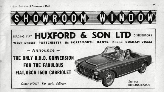 1960 Fiat 1500 Speciale Osca Engine Editorial Stock Photo - Stock Image ...