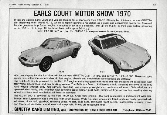 1970 Ginetta G15 Editorial Stock Photo - Stock Image | Shutterstock