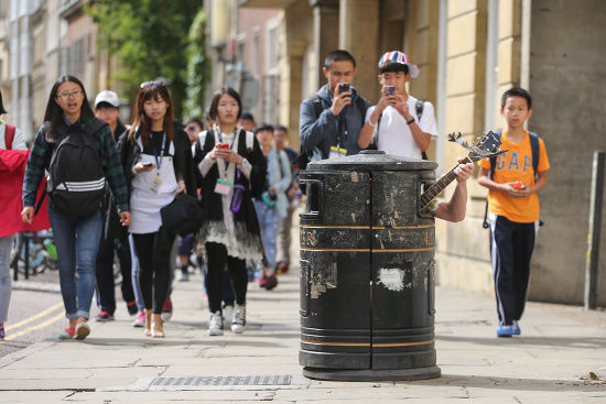 Charlie Cavey Busking Inside Rubbish Bin Editorial Stock Photo - Stock ...