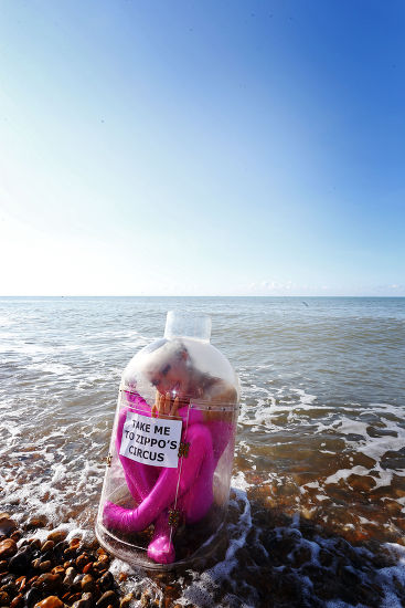 Contortionist Odka Washes On Brighton Beach Editorial Stock Photo ...