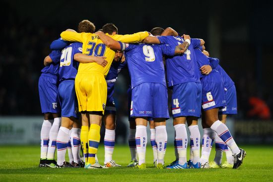 Gillingham Players Huddle Before Kickoff Editorial Stock Photo - Stock ...