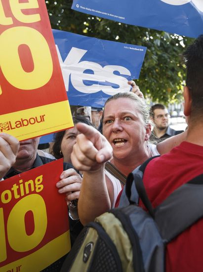 Angry Yes No Campaigners Clash Editorial Stock Photo - Stock Image ...