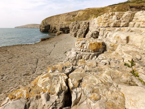Dancing Ledge High Tide Water Dances Editorial Stock Photo - Stock ...