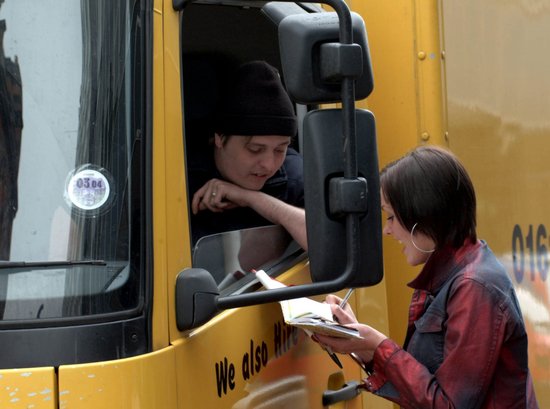 Suranne Jones Signing Lorry Drivers Delivery Editorial Stock Photo ...
