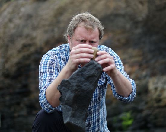 Beach Artist Stone Balancer Rob Anderson Editorial Stock Photo - Stock ...