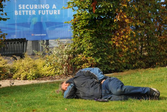Man Asleep On Grass Outside Icc Editorial Stock Photo - Stock Image ...