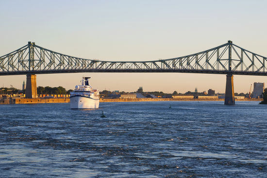 Jacques Cartier Bridge Ocean Liner Cruise Editorial Stock Photo - Stock ...