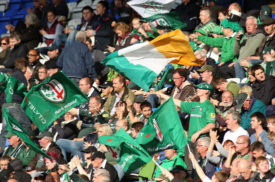 London Irish Fans Wave Flags Editorial Stock Photo - Stock Image ...