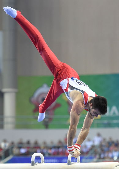 Swiss Gymnast Oliver Hegi Performs On Editorial Stock Photo - Stock ...