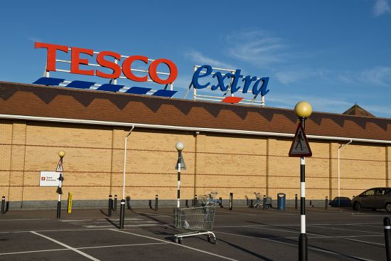 Tesco Extra Logo Displayed On Roof Editorial Stock Photo - Stock Image ...