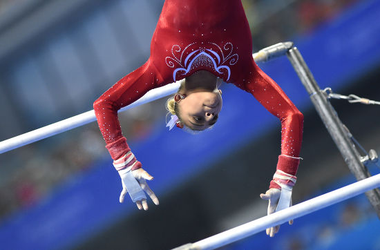 American Gymnast Ashton Locklear Performs On Editorial Stock Photo ...