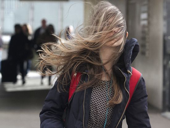 Pedestrian London Caught High Winds Form Editorial Stock Photo - Stock ...