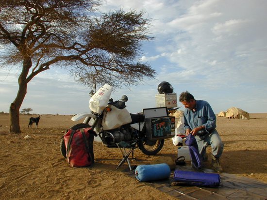 Ted Simon Packing His Kit Sudanese Editorial Stock Photo - Stock Image ...