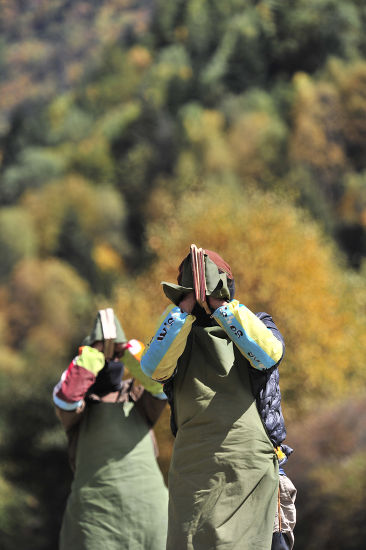Two Pilgrims Pray Along Road Editorial Stock Photo - Stock Image ...