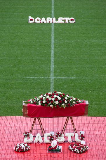 Stuart Gallachers Coffin On Pitch Parc Editorial Stock Photo - Stock ...