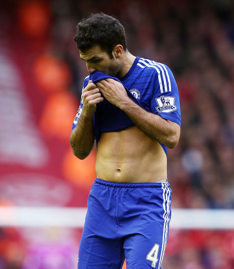 Cesc Fabregas Chelsea Wipes His Shirt Editorial Stock Photo - Stock ...