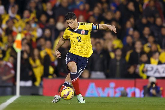 James Rodriguez Columbia Performs Behind Leg Editorial Stock Photo ...