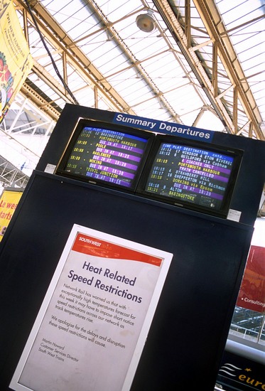 Heat Related Train Speed Restriction Notice Editorial Stock Photo ...