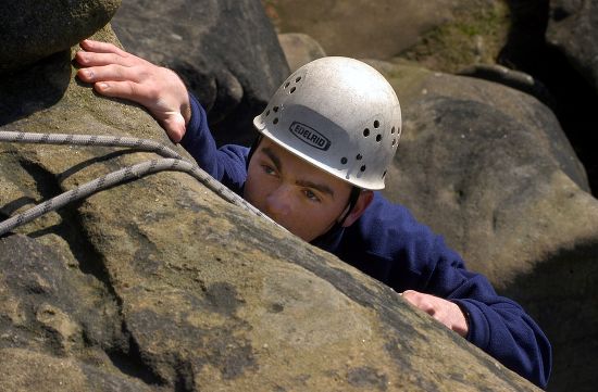 Army Cadets Rock Climbing Brimham Rocks Editorial Stock Photo - Stock ...