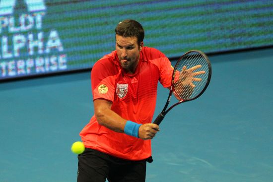 Patrick Rafter Singapore Slammers Makes Backhand Editorial Stock Photo ...