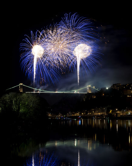 Fireworks Launched Clifton Suspension Bridge Part Editorial Stock Photo ...
