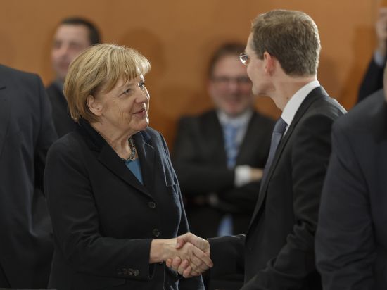 Chancellor Angela Merkel Cdu Shakes Hands Editorial Stock Photo - Stock ...
