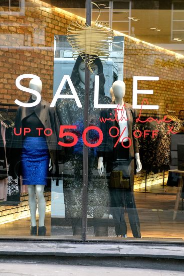 Reiss Store Window Displaying Discount Signs Editorial Stock Photo ...
