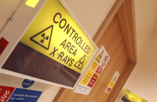 Yellow Controlled Area Xrays Sign Editorial Stock Photo - Stock Image ...