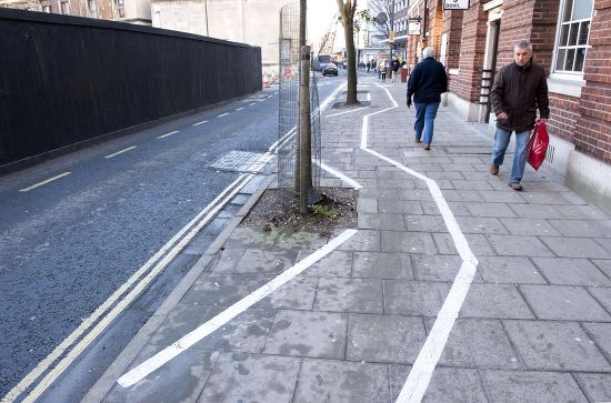 Contraflow Bike Lane On Pavement Zigzags Editorial Stock Photo - Stock ...