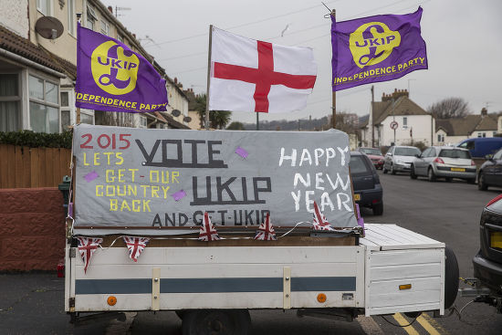 Ukip Supporter Drives Converted Trailer Tent Editorial Stock Photo ...