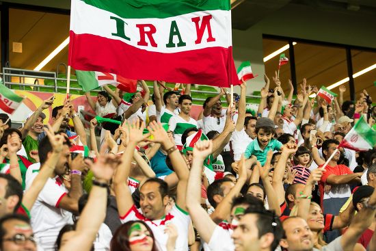 Iranian Fan Cheer During Group C Editorial Stock Photo - Stock Image ...