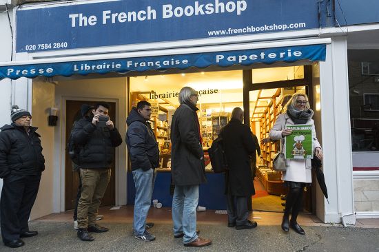 Customers Queue Outside French Bookshop Copies Editorial Stock Photo ...