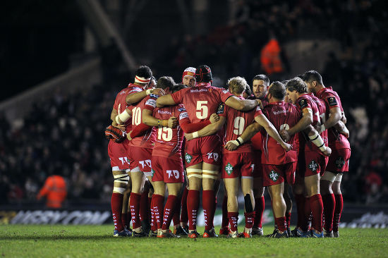 Scarlets Team Huddle Together Prior Match Editorial Stock Photo - Stock ...