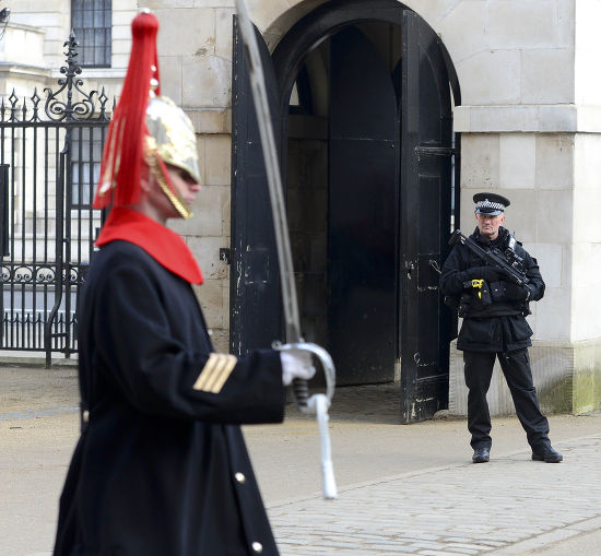 Armed Mod Police On Guard This Editorial Stock Photo - Stock Image ...