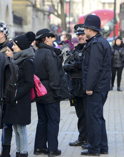 Armed Mod Police On Guard This Editorial Stock Photo - Stock Image ...