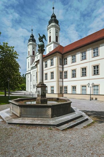 Fountain Irsee Abbey Irsee Bavaria Germany Editorial Stock Photo ...