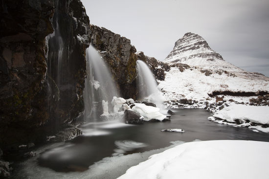 Kirkjufell Mountain Waterfall Western Region Iceland Editorial Stock ...