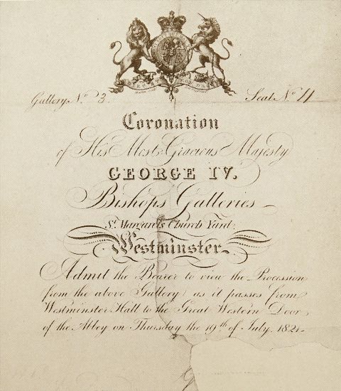 Certificate Coronation King George Iv 17621830 Editorial Stock Photo ...