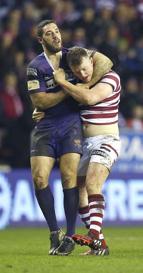 Wigans Connor Farrell Tussles Joe Wardle Editorial Stock Photo - Stock ...