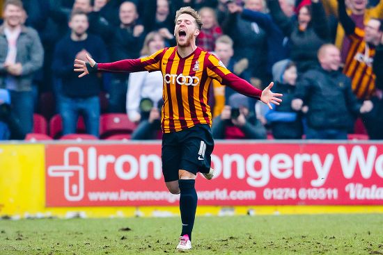 Bradford Citys Billy Clarke Celebrates After Editorial Stock Photo ...