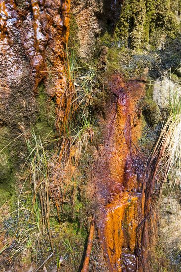 Iron Staining On Rock Above Killin Editorial Stock Photo - Stock Image ...