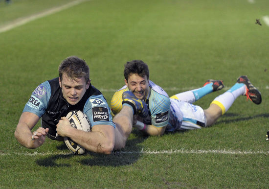 Glasgows Pat Macarthur Scores Opening Try Editorial Stock Photo - Stock ...