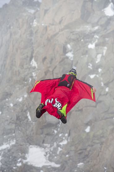 Base Jumpers Wearing Wing Suites Jump Editorial Stock Photo - Stock ...