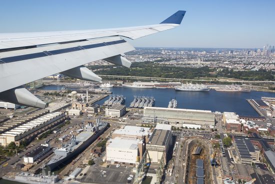 Flying Over Naval Base Philadelphia Warships Editorial Stock Photo ...