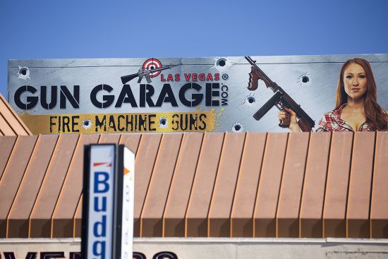 Advert Gun Firing Experience Las Vegas Editorial Stock Photo - Stock ...