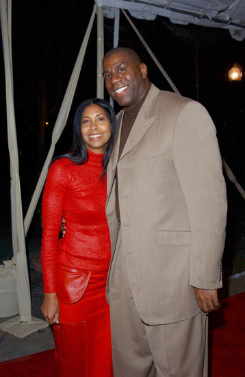 Earvin Magic Johnson Wife Earleatha Cookie Editorial Stock Photo ...