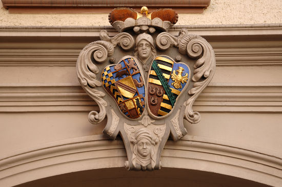 Alliance Crest Baden Saxonylauenburg On Building Editorial Stock Photo ...