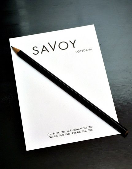 Note Paper Savoy Hotel Editorial Stock Photo - Stock Image | Shutterstock